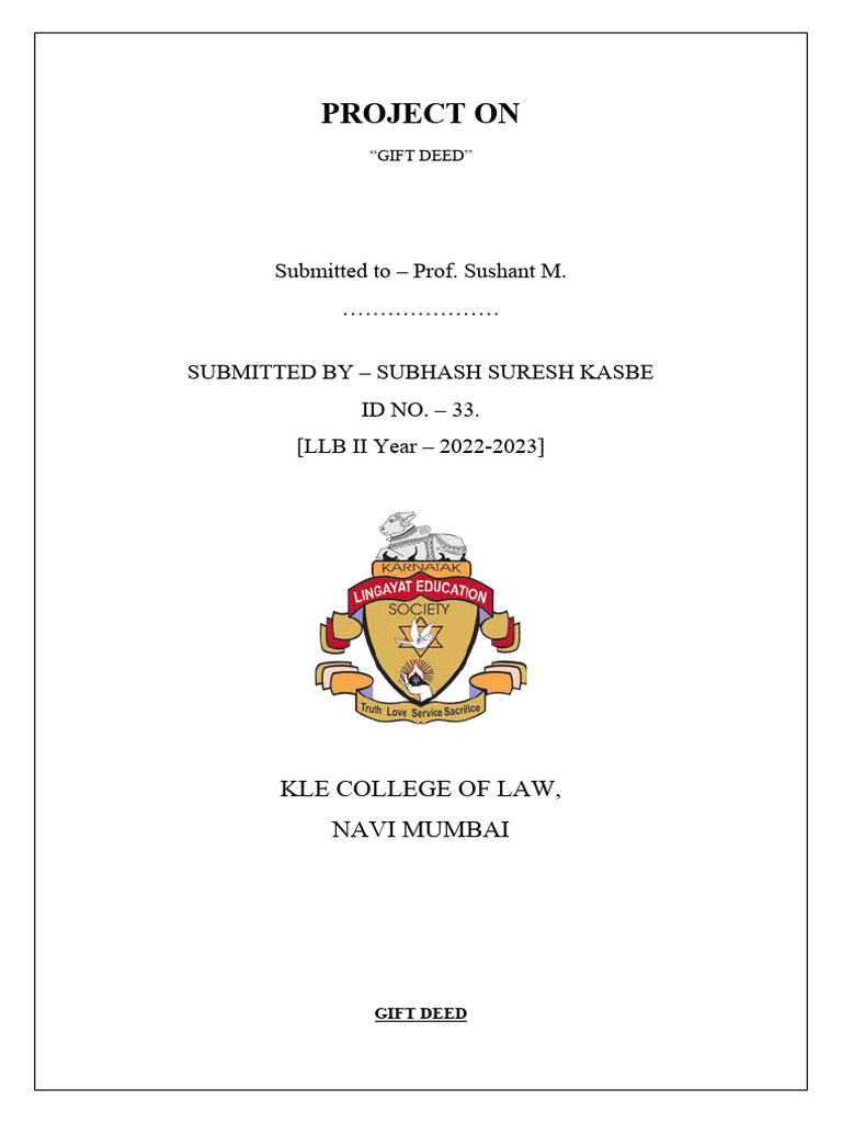 DPC Gift Deed | PDF | Deed | Law Of Obligations