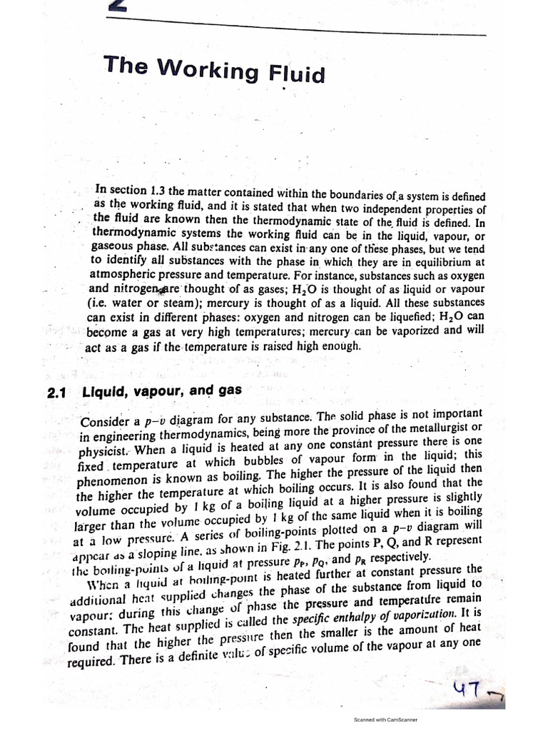 Applied Chapter 2 Working Fluid | PDF