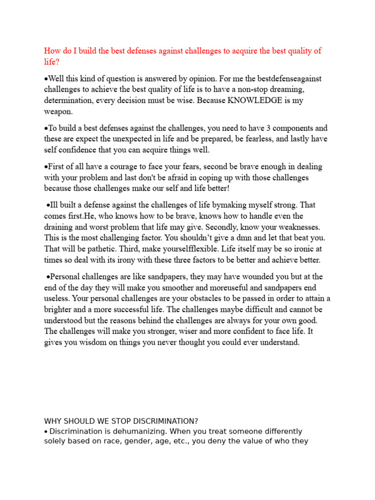 How Do I Build The Best Defenses Against Challenges To Acquire The Best ...