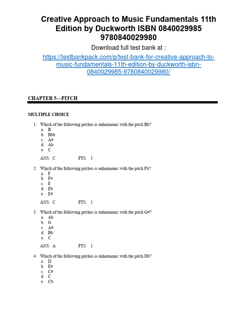 Music Fundamentals: 11th Edition Insights | PDF