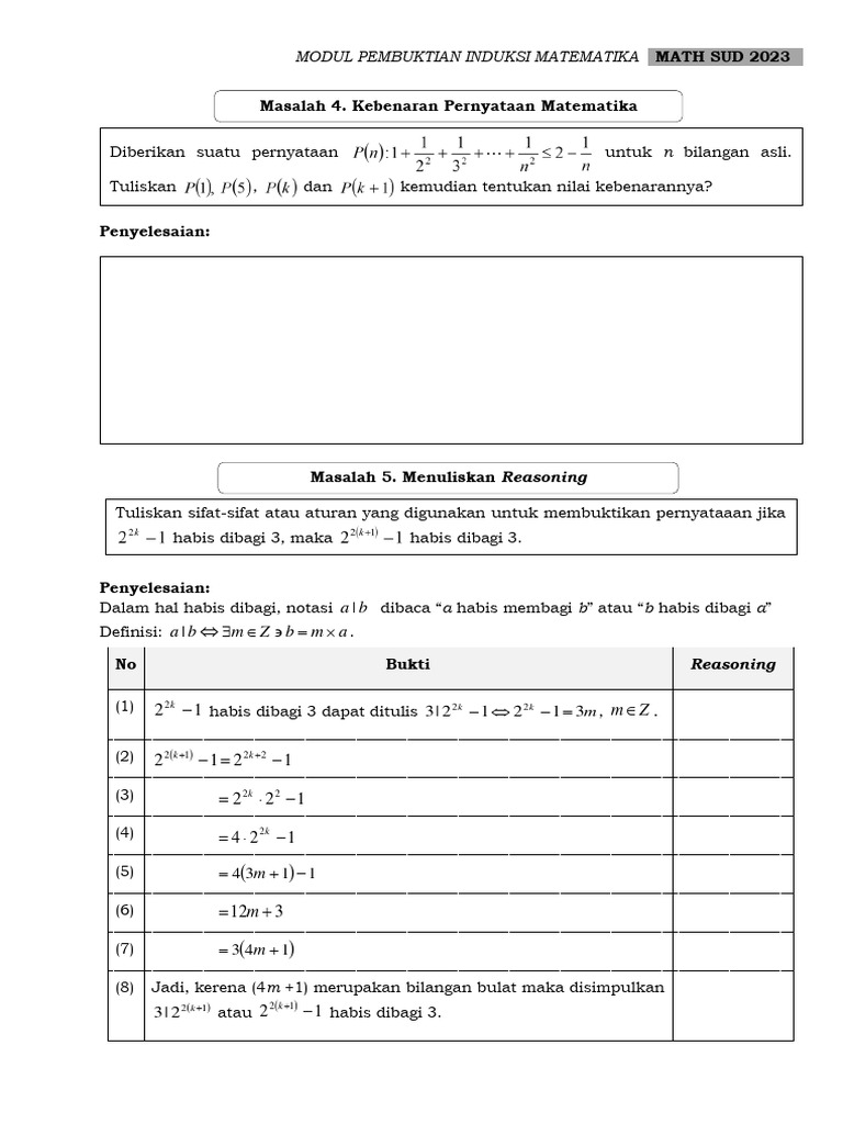 Pertemuan 3 Ketaksamaan Dan Keterbagian | PDF