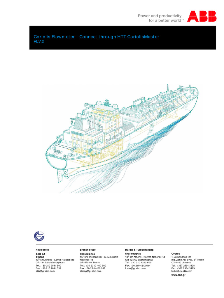 Coriolis Flowmeter Connection Guide | PDF | Flow Measurement | Computing