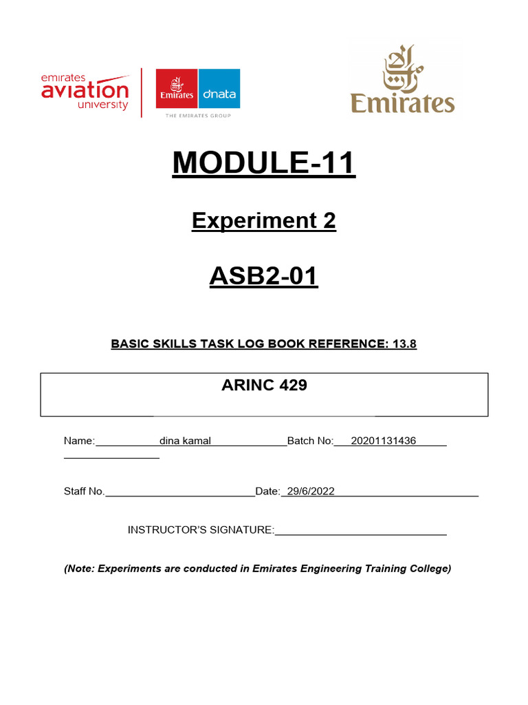 Experiment 2 ARINC 429 | PDF | Switch | Valve