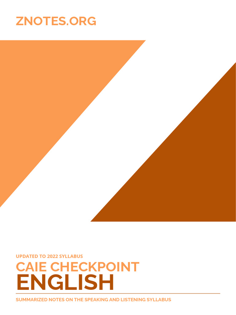 Caie Checkpoint English Speaking and Listening v1 | PDF | English ...