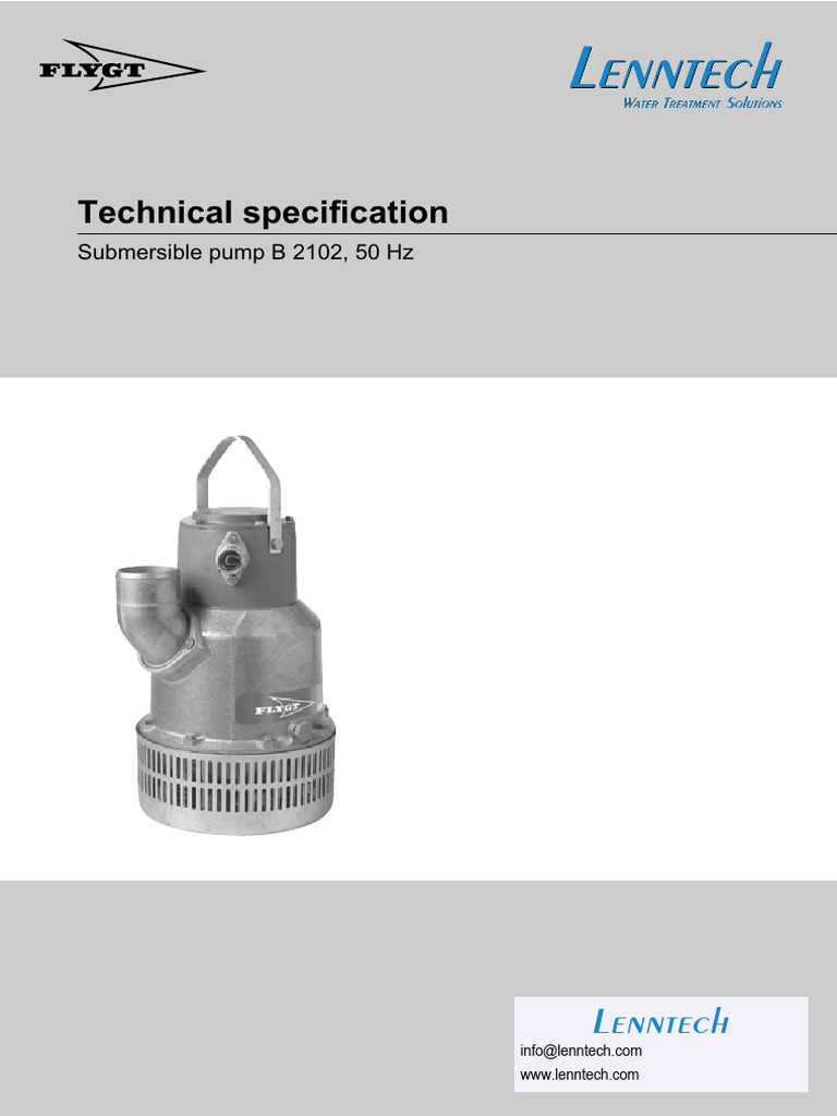Flygt 2102 L | PDF | Corrosion | Stainless Steel