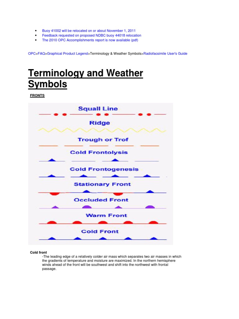 Weatehr Fax Chart Info | PDF | Tropical Cyclones | Fog