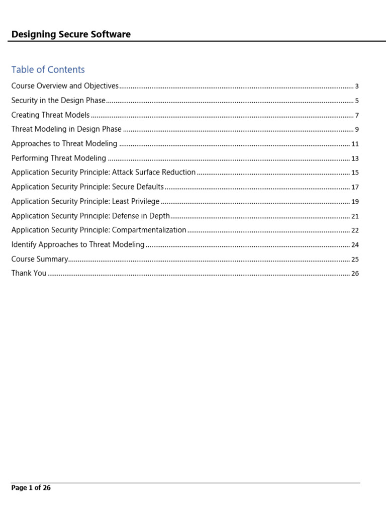 COD 104 Designing Secure Software | PDF
