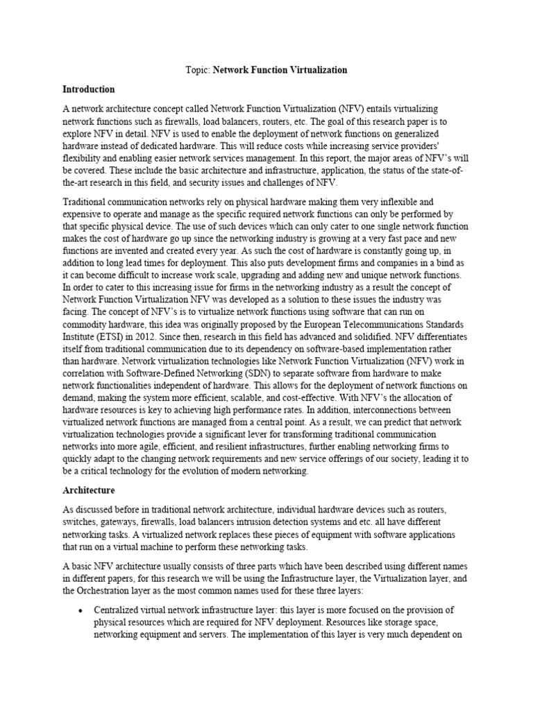 Network Function Virtualization Download Free Pdf Computer Network