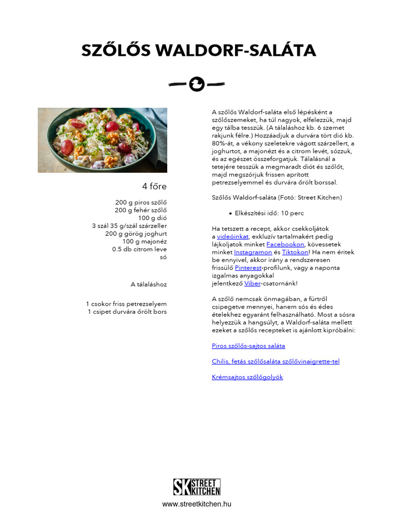 Szolos Waldorf Salata | PDF