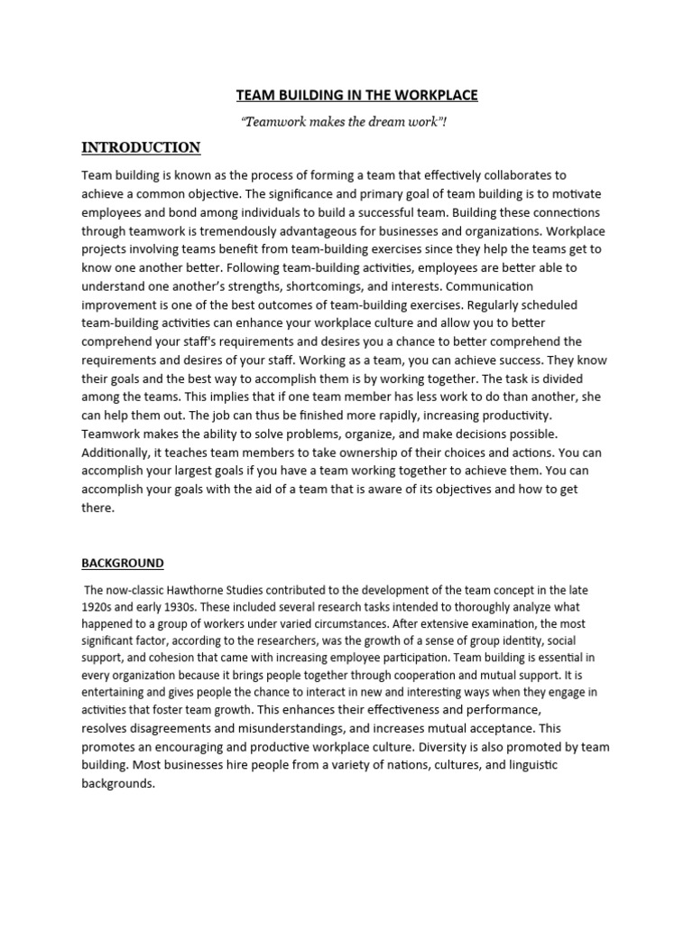 Effective Team Building Strategies | PDF | Team Building | Communication