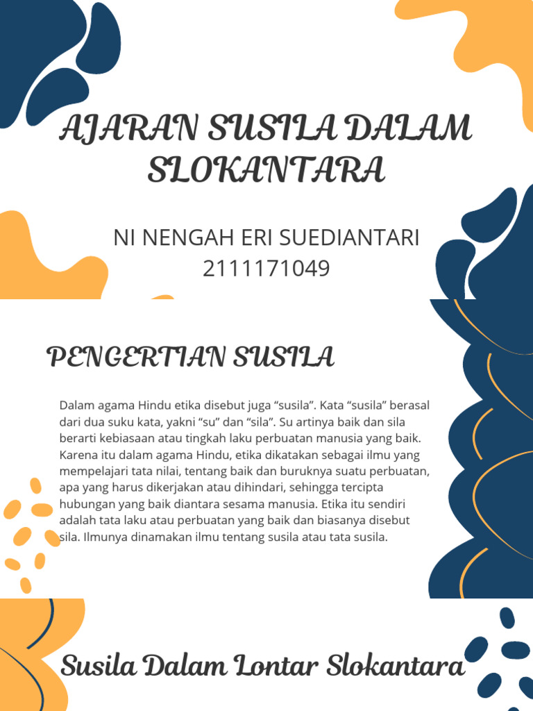 Susila Dalam Slokantara Eri Suediantari | PDF