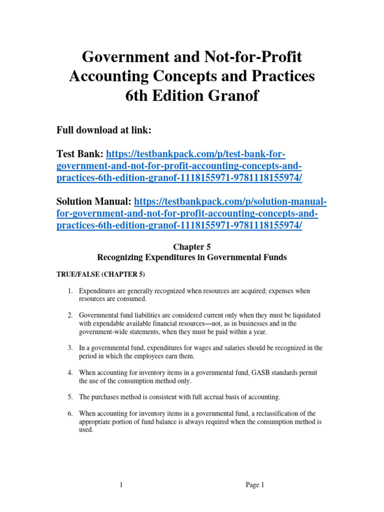 Government Accounting Practices Overview | PDF | Social Science