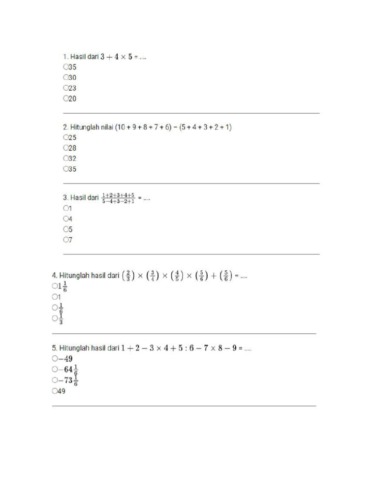 Soal Matematika | PDF