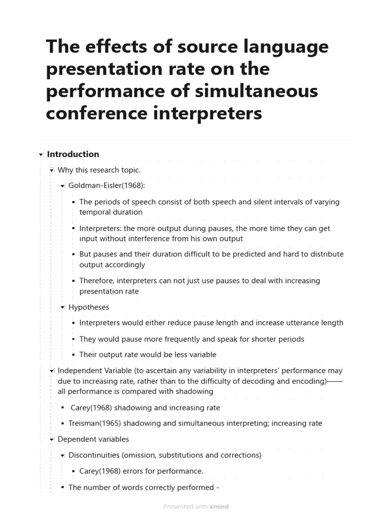 The Effects of Source Language Presentation Rate On The Performance of Simultaneous Conference ...
