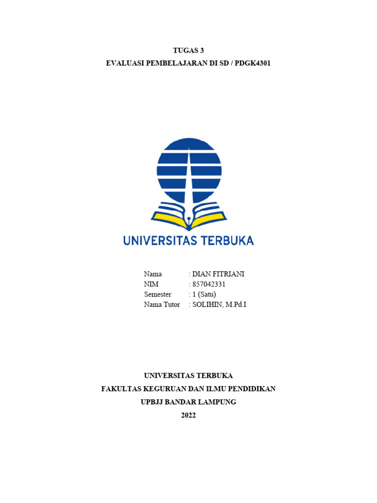 3.1 Lembar Butir Soal Uraian Evaluasi 3 | PDF