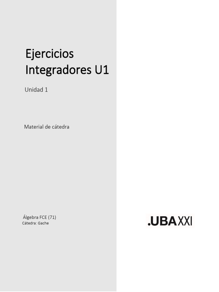U1. EjercicIos Integradores - Vectores, Recta y Plano - 2022 - 2C | PDF
