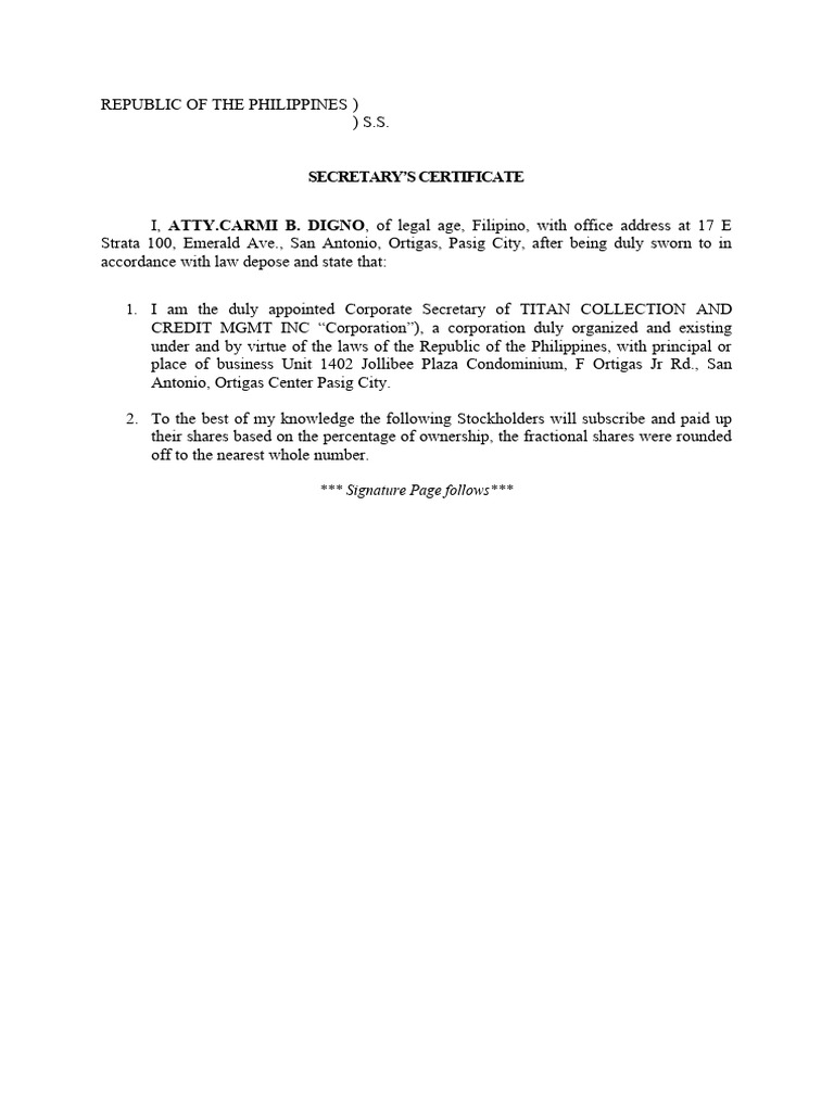 A9 Sec Cert Nominee Share | PDF | Finance & Money Management | Law
