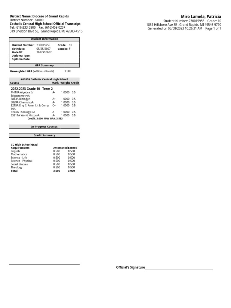 Miro Lamela Patricia - Transcript | PDF