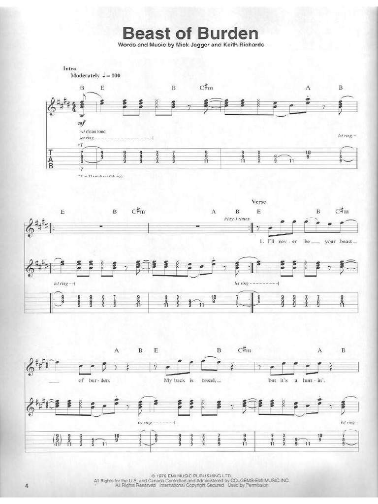 Beast of Burden (GPA TAB) | PDF