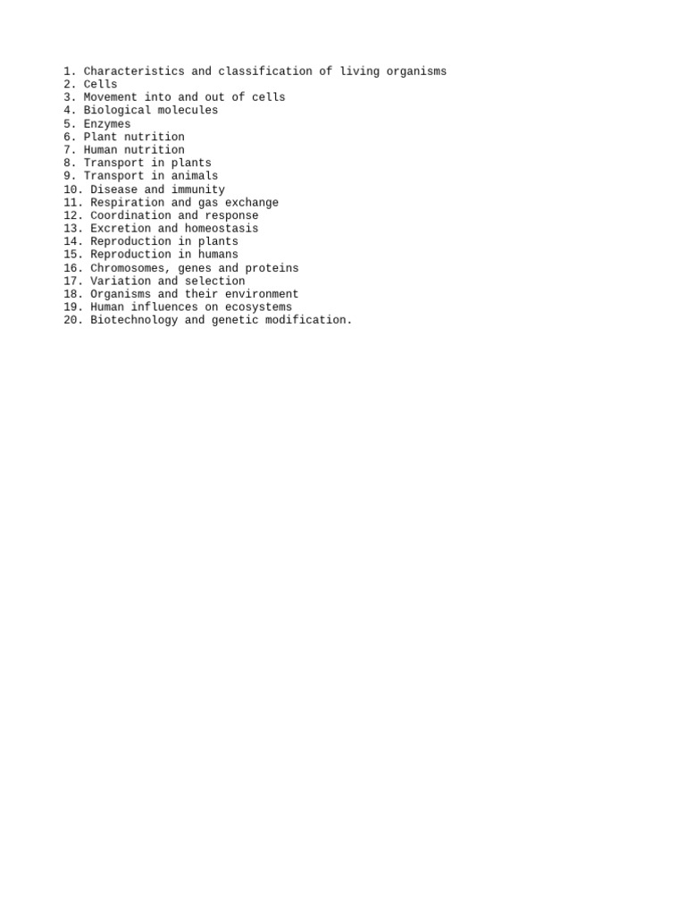Bilogy Textbook Syllabus | PDF