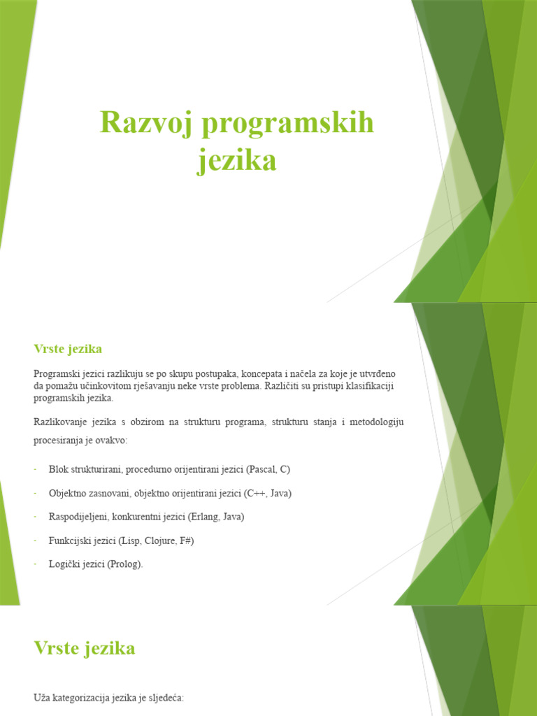 Razvoj Programskih Jezika | PDF
