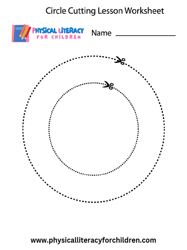 Circle Cutting Lesson Worksheet | PDF