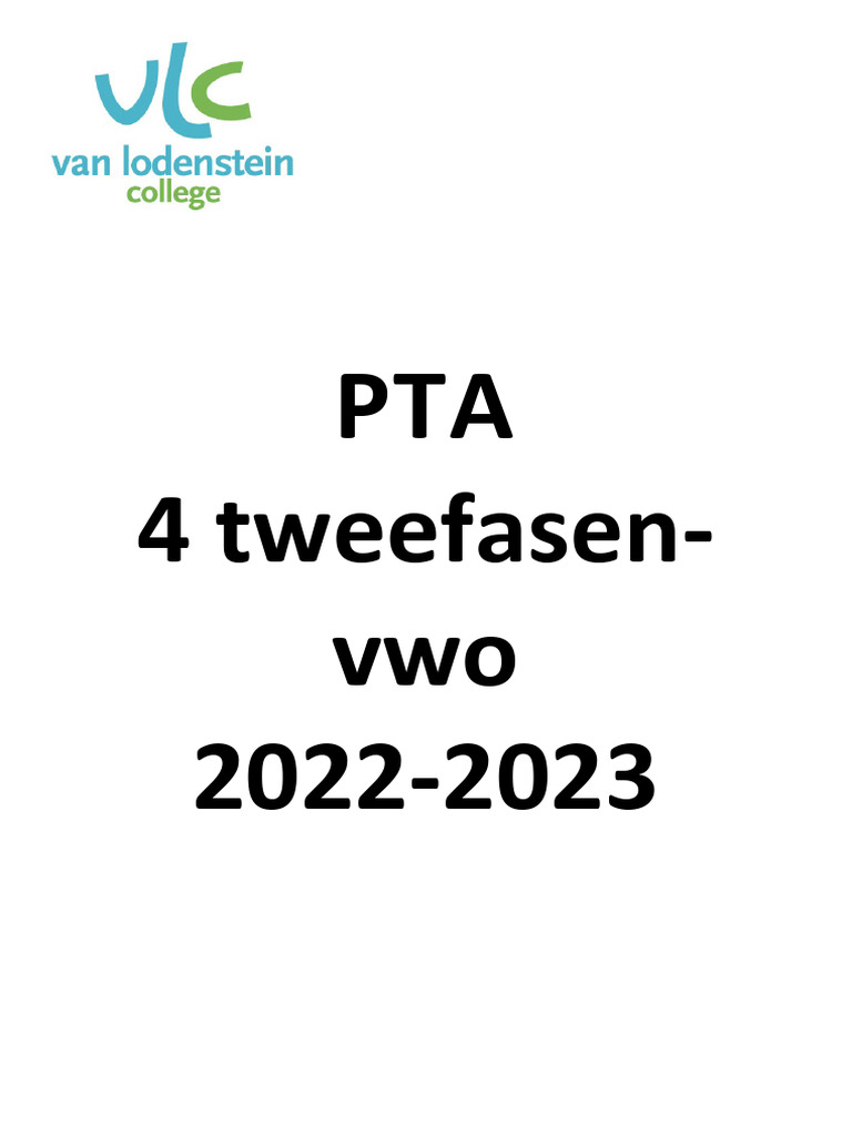 Pta 4 Vwo | PDF