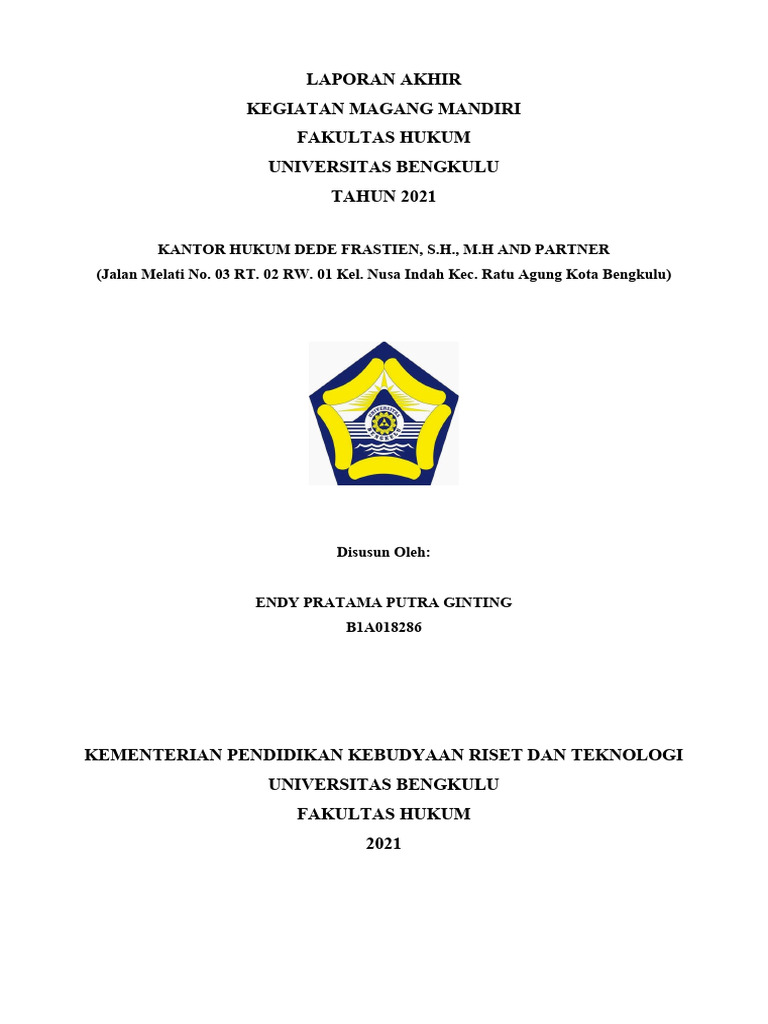 Laporan Akhir Endy Pratama Putra G | PDF