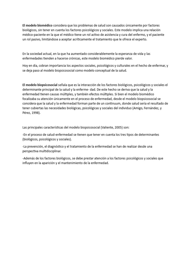 Modelo Biomedico | PDF