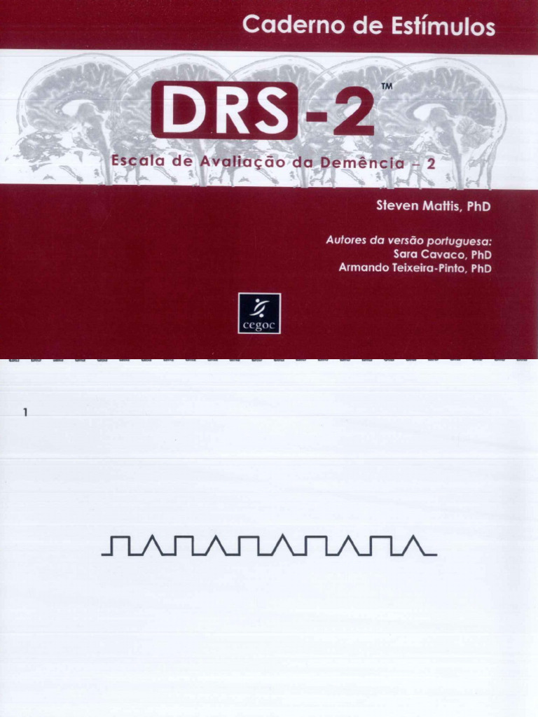 Escala de Avaliação Da Demência - 2 (DRS-2) - Caderno de Estímulos | PDF