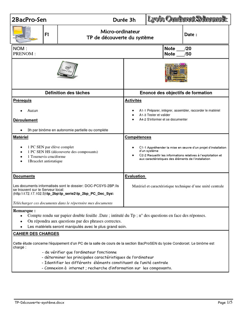 TP Découverte Système | PDF