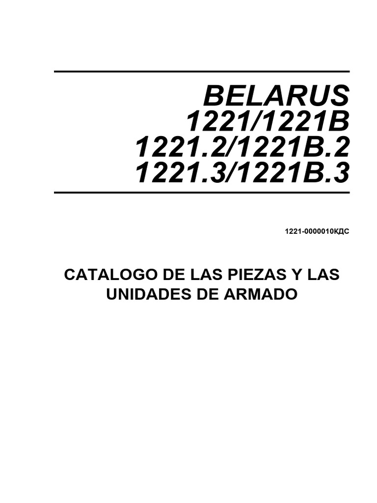 Manual Tractor VM 130 1221-2009 - Partes y Piezas Esp | PDF ...