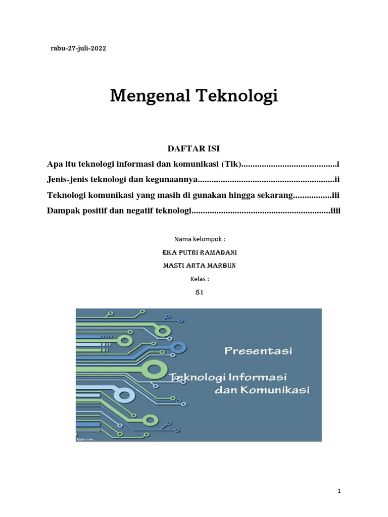 Mengenal Teknologi Informasi Dan Komunikasi Pdf