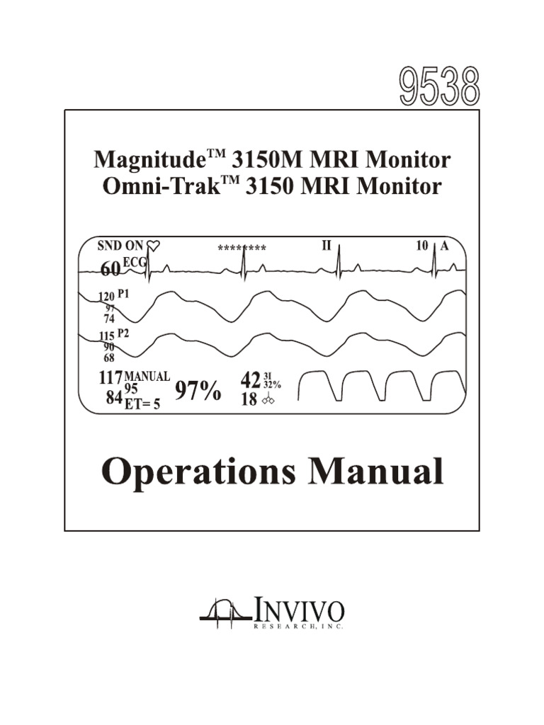 Invivo 3150 - User Manual | PDF | Medical Specialties | Clinical Medicine Invivo 3150 - User Manual | PDF | Medical Specialties | Clinical Medicine