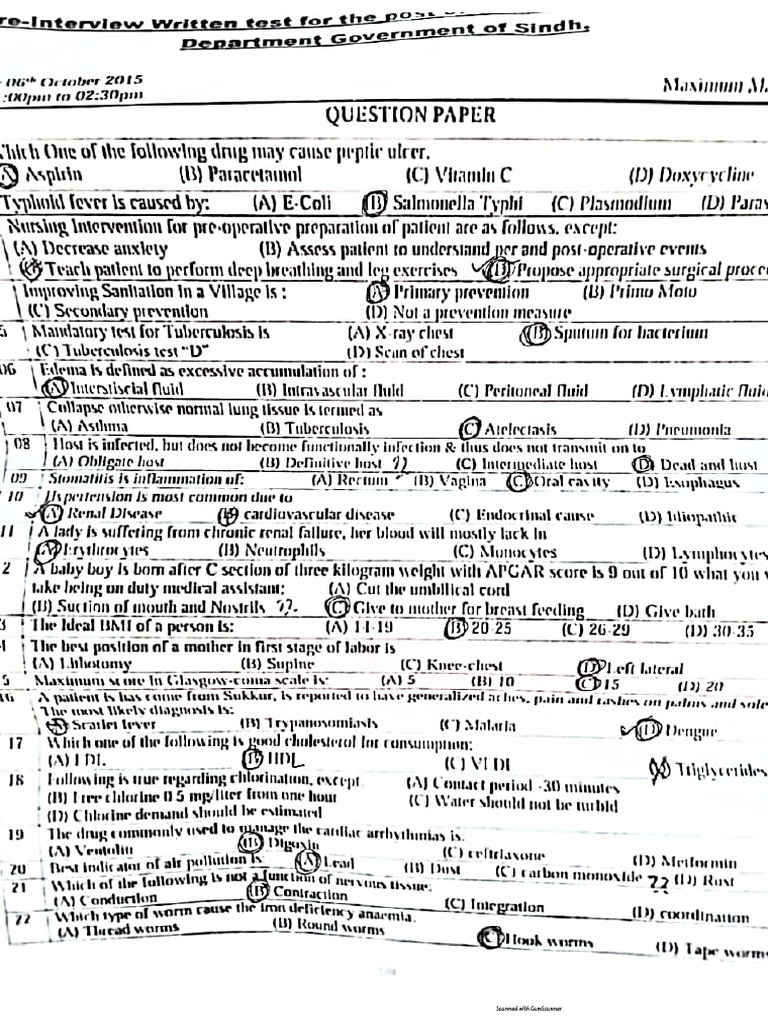 SPSC Past Papers | PDF