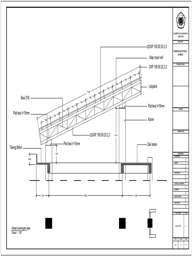 Detail Atap dan Talang Beton | PDF