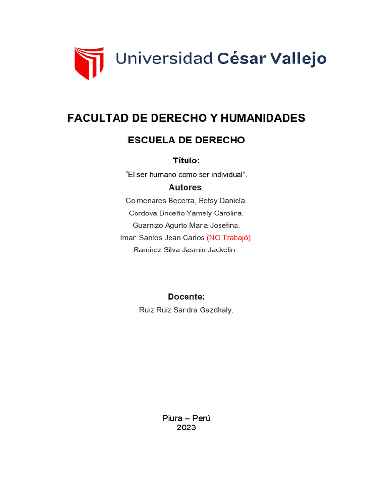 El Ser Humano Como Ser Individual | PDF