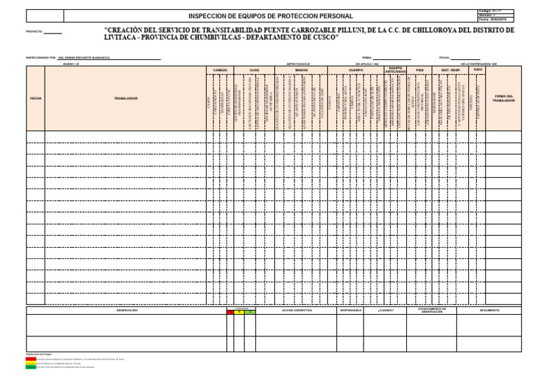 Registro de Epp Formato | PDF