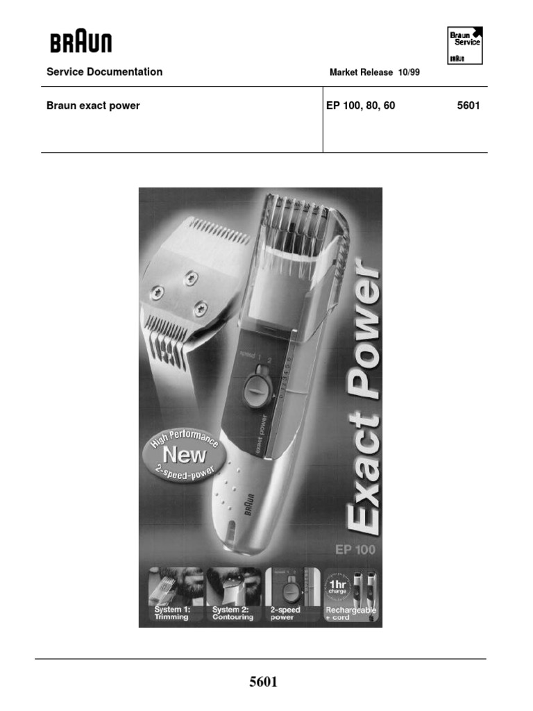 Braun Exact Power EP100 - Service Manual | PDF