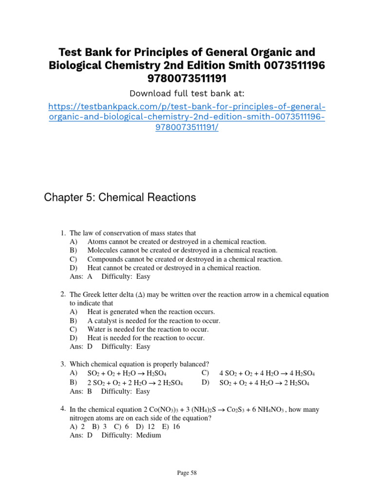Principles of General Organic and Biological Chemistry 2nd Edition ...