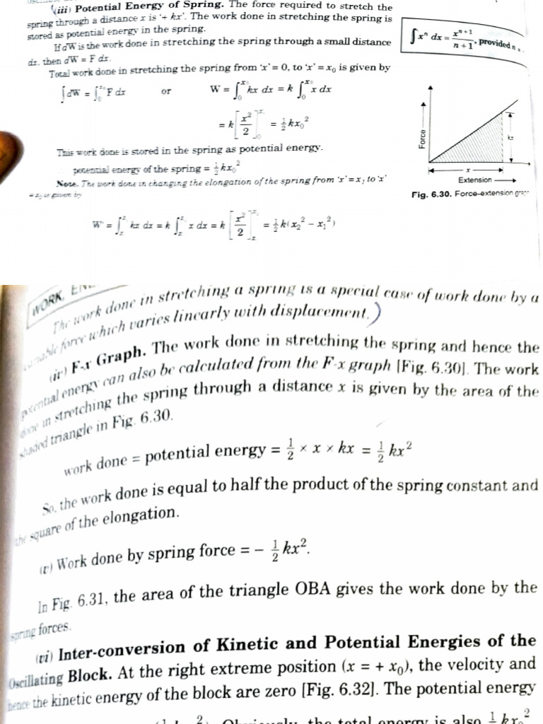 Potential Energy of A Spring | PDF | Physical Quantities | Quantity