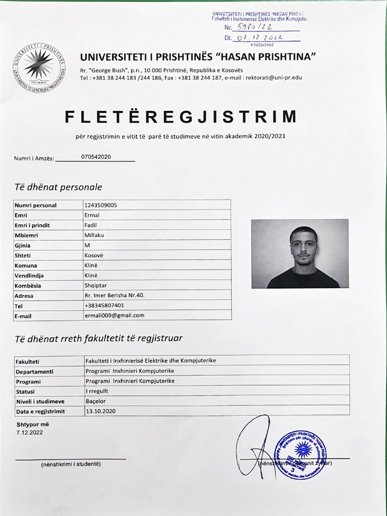 Fleteregjistrim | PDF