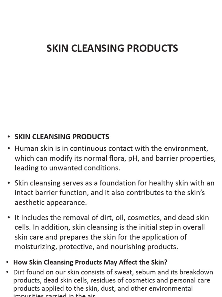 5-Skin Cleansers | PDF | Surfactant | Soap
