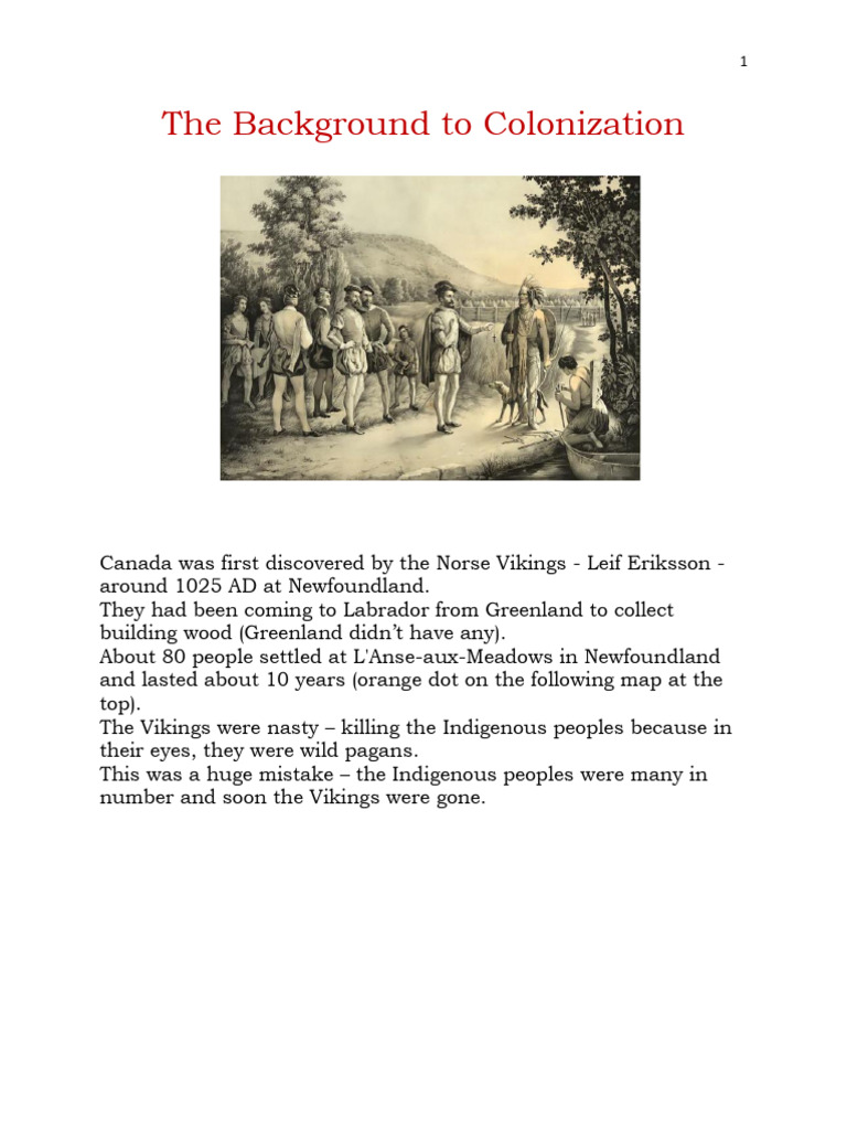 ECON 2K03 2 Background To Colonization | PDF | Trade | Mercantilism