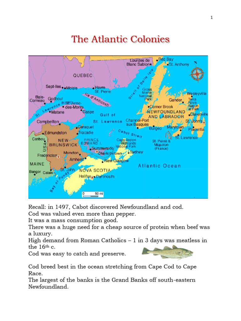 ECON 2K03 3 The Atlantic Colonies | PDF