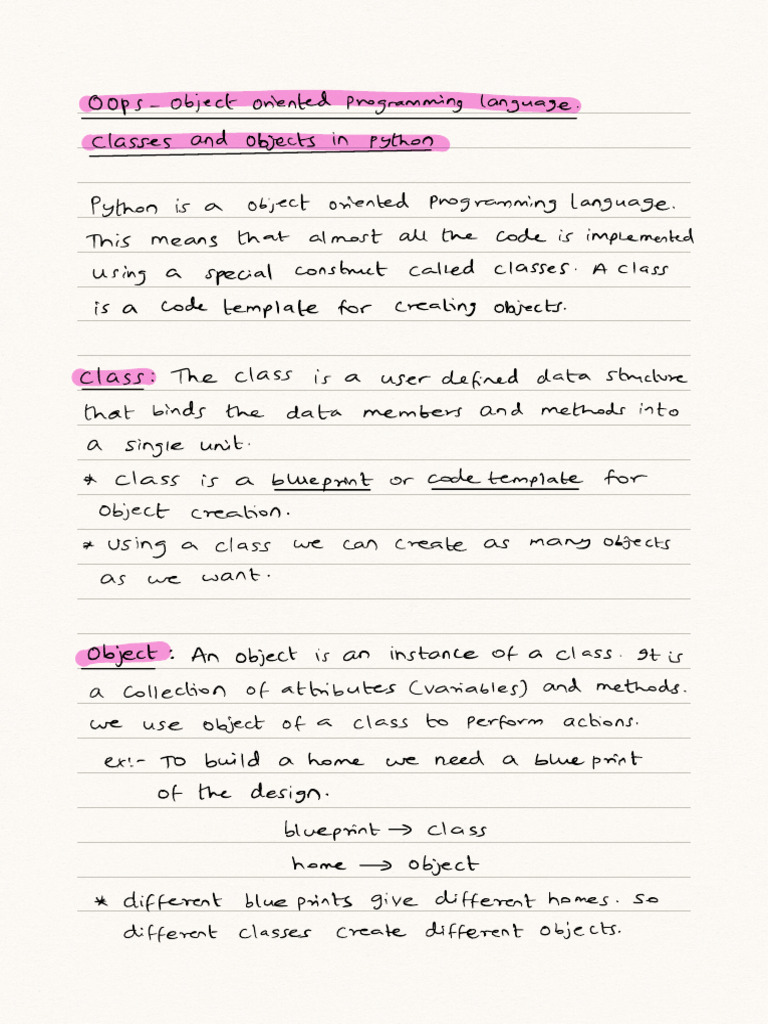 Python Classes and Objects | Download Free PDF | Class (Computer ...