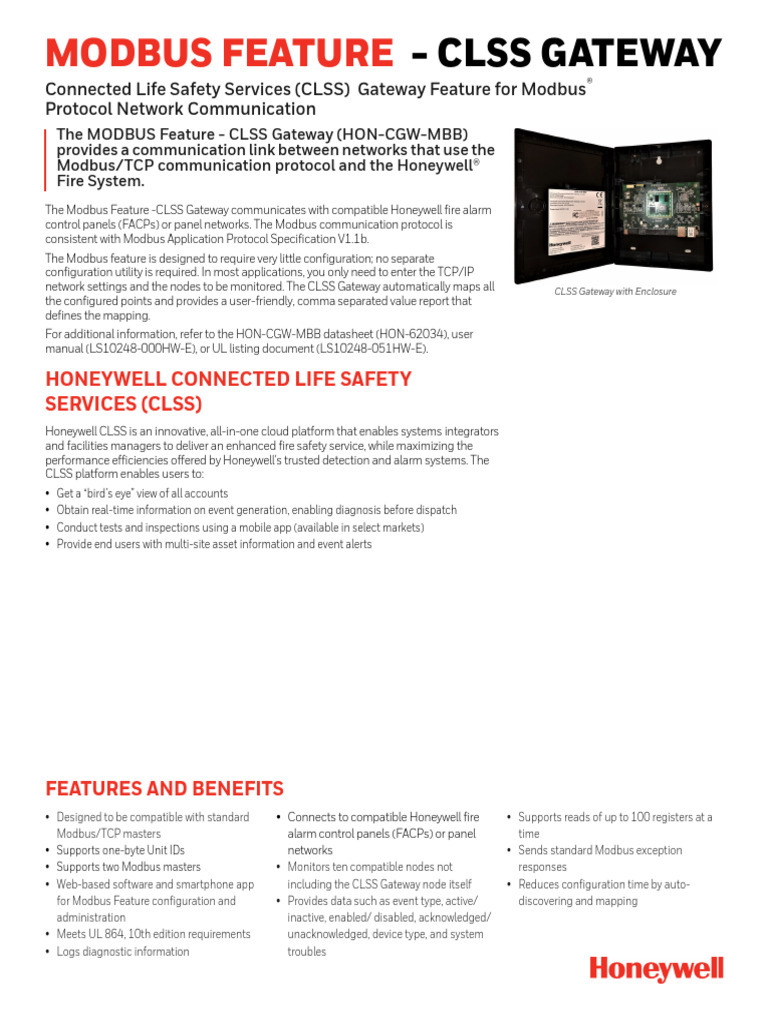 CLSS Gateway Modbus Feature | PDF | Computer Network | Gateway (Telecommunications)