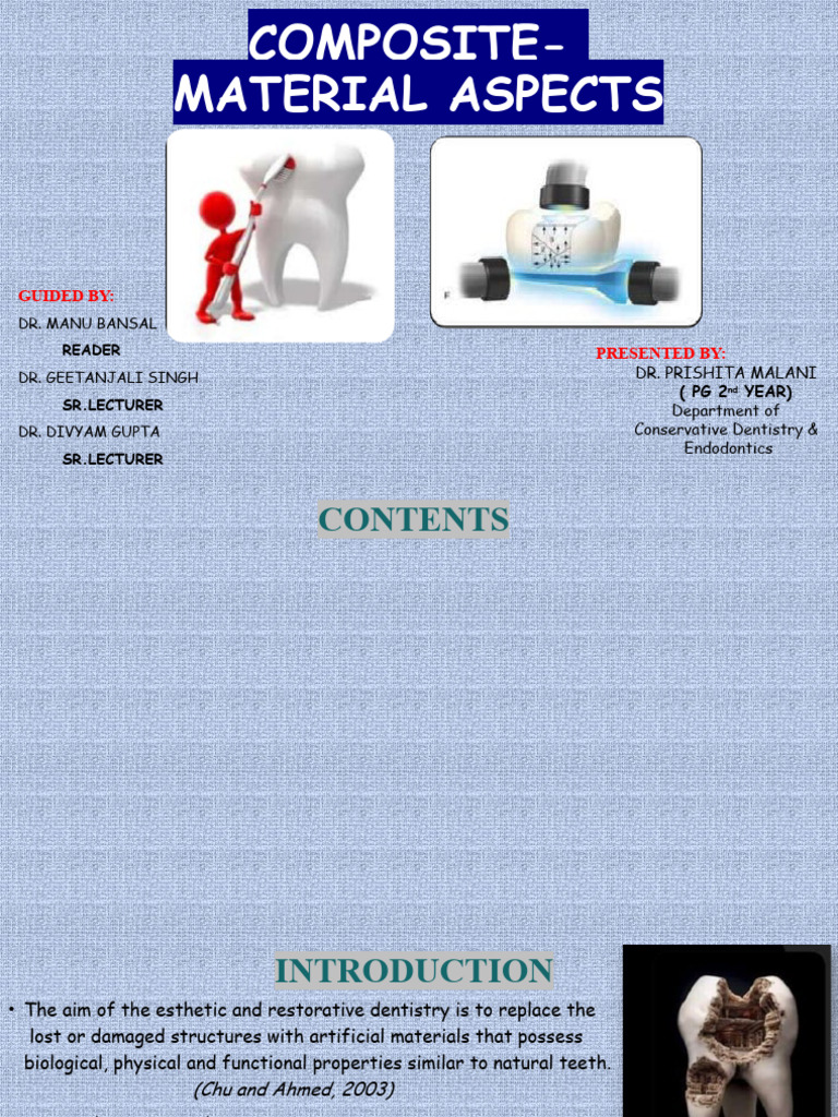 Composite Resins in Dentistry | PDF