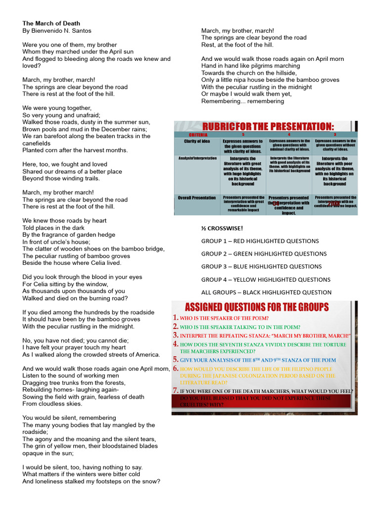 The March of Death GROUP ACTIVITY | PDF