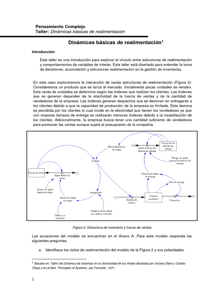 Caso Ejemplo Dinámicas Básicas Realimentación | PDF